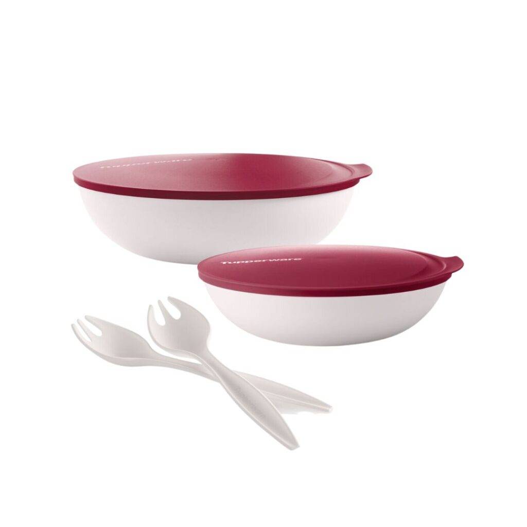 Set Allegra kom 1.5-liter & 3.5 liter met slabestek - kersenrood kopen ...